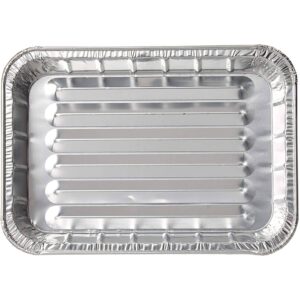 disposable small aluminum broiler pan - 8.75" x 6.25" (10)