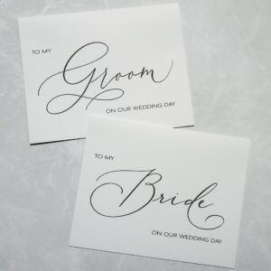 Moonrise Papery Wedding Day Cards, Bride and Groom, A2 Size, Shimmer Envelopes