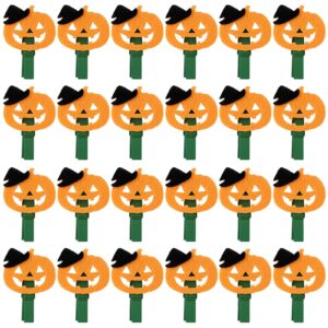 halloween pumpkin clips small clothespins snacks pins wooden pumpkin photo clips mini decorative craft clips (24 pieces)