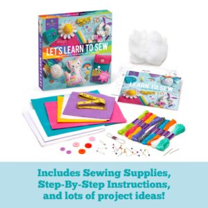 Craft-tastic Let’s Learn to Sew – Mini Sewing Kit, Arts and Crafts, Art Supplies, Embroidery Kit for Beginners, Includes Sewing Supplies, Easy-to-Follow Instructions, Arts & Crafts, Ages 7+