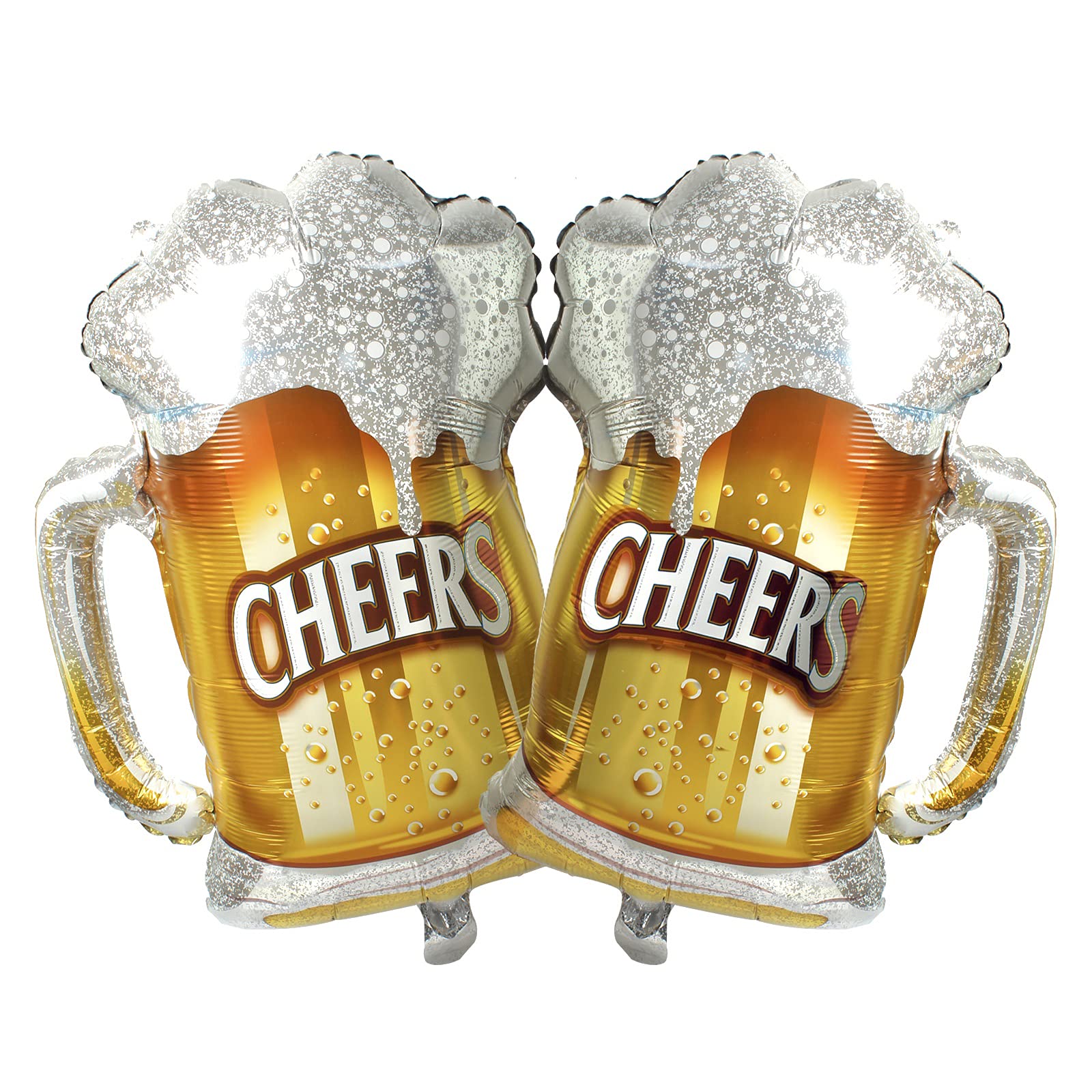 BIEUFBJI Beer Cup Balloons Set of 2, Beer Mug Cheers Foil Balloons Fit for Summer Party, Beer Festival, Birthday Party Wedding and More Decor