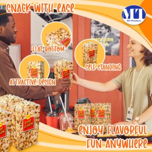 MT Products Large Popcorn Bags for Party - 4 oz. (Pack of 50) - Paper Popcorn Holders with Flat Bottom