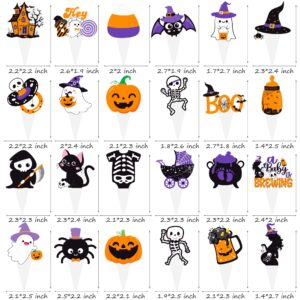 48Pcs Hallooween Cupcake Toppers A Baby is Brewing Cupcake Toppers Halloween Baby Shower Cake Decorations Ghost Pumpkin Cupcake Picks for Happy Hallowwen Boo Baby Shower Birthday Party Supplies