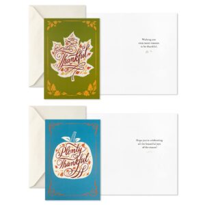 Hallmark Thanksgiving Cards Assortment, Rustic Thanks (16 Assorted Cards with Envelopes)