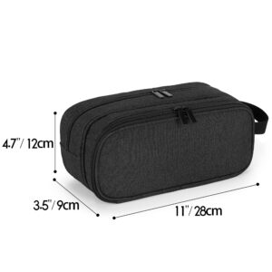 Trunab Stethoscope Carrying Case Hold 2 Stethoscopes or BP Cuffs, Compatible with 3M Littmann/MDF/ADC, Medical Case with Extra Pocket for Nurse Accessories, Essentials for Nurses, Doctors, Black