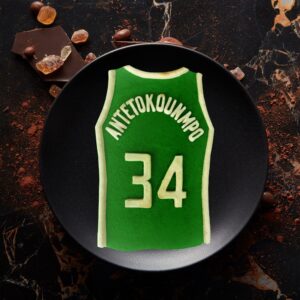 ZaveryCakes NBA Licensed Giannis Antetokounmpo Jersey Silicone Mold, For Basketball Fans, Pancakes, Pizza, Cakes, Brownie, Chocolate, and More, Perfect for Game Day Treats, Non-Stick,Dishwasher Safe