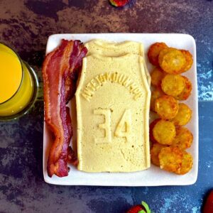 ZaveryCakes NBA Licensed Giannis Antetokounmpo Jersey Silicone Mold, For Basketball Fans, Pancakes, Pizza, Cakes, Brownie, Chocolate, and More, Perfect for Game Day Treats, Non-Stick,Dishwasher Safe