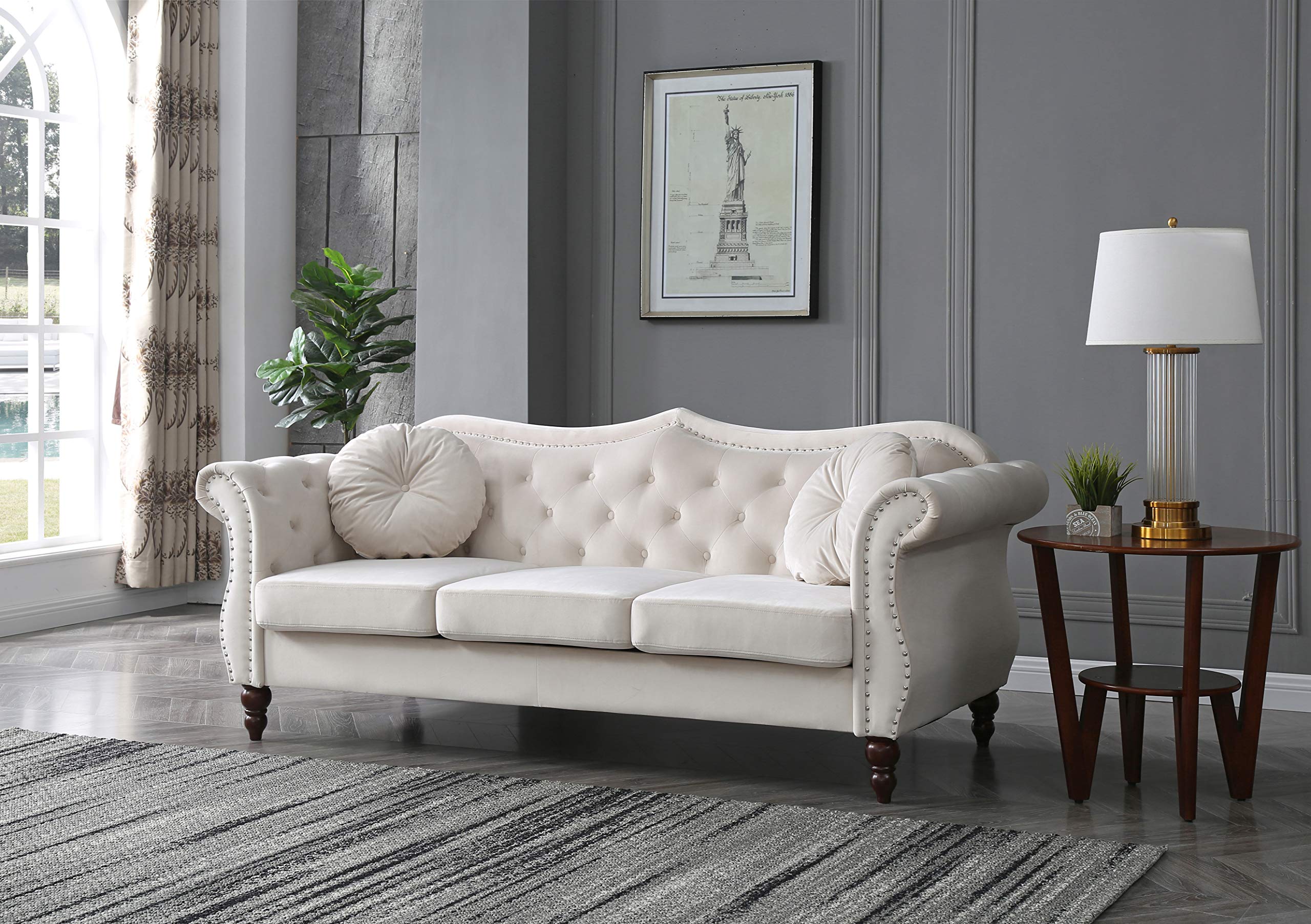 Glory Furniture Hollywood Sofas, Ivory