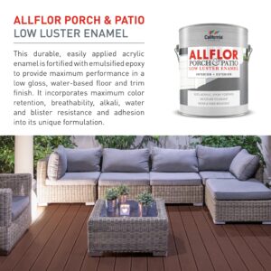 CALIFORNIA PAINTS ALLFLOR Porch, Patio and Floor Enamel Paint, Black, 1 Quart, Extremely Durable Water-Based Formula, Ideal for Patios, Pool Decks, Basements & More