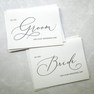 moonrise papery wedding day cards, bride and groom, a2 size, shimmer envelopes