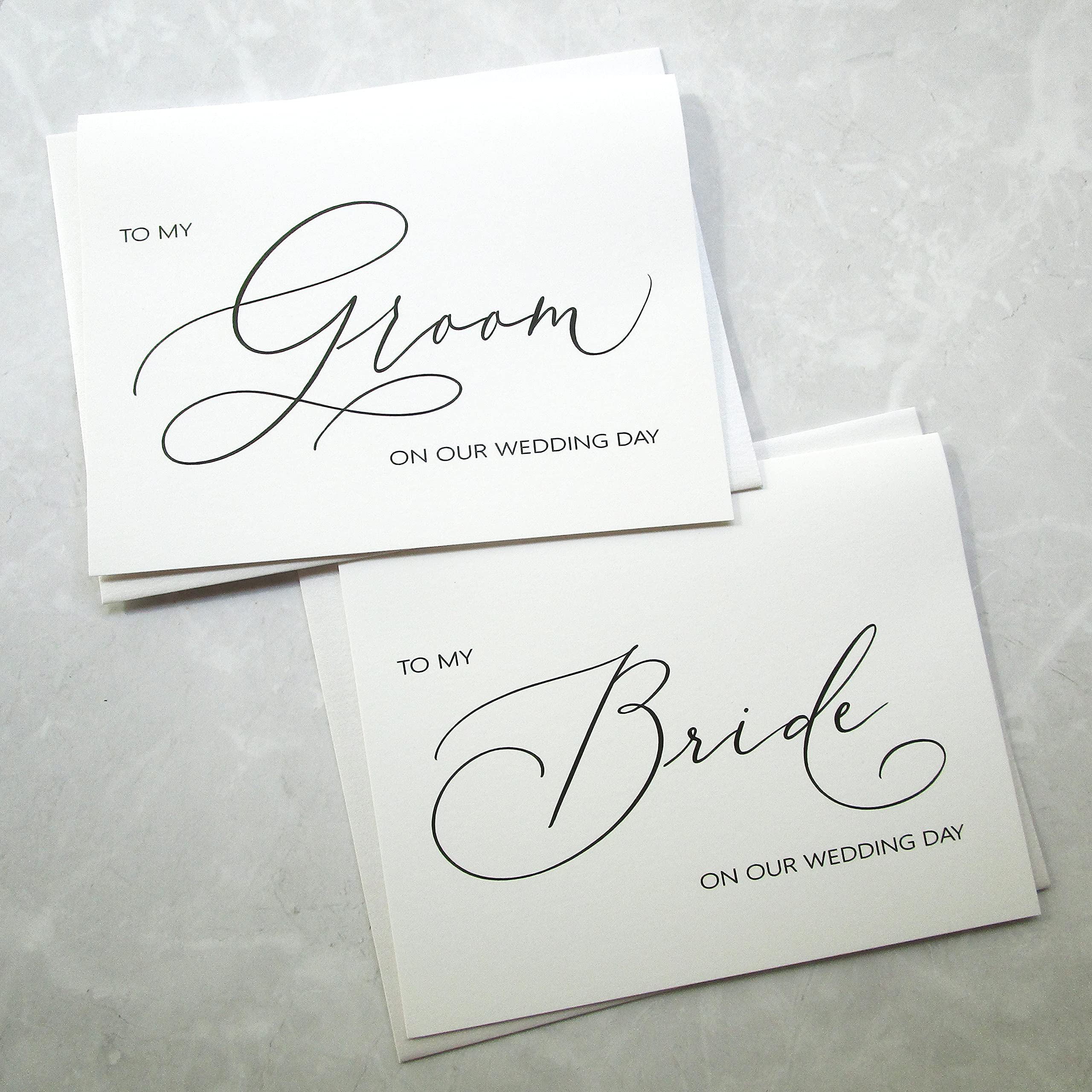 Moonrise Papery Wedding Day Cards, Bride and Groom, A2 Size, Shimmer Envelopes