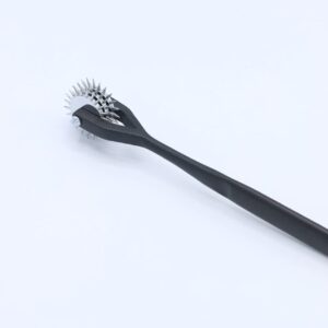 Goldenhandcrafts, Wartenberg Neuro Pinwheel Stainless Steel 3 Head Diagnostic Instrument Pin Wheel Black Coated, 6.6 In