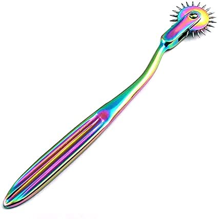 Fun Guru Wartenberg Neuro Pinwheel Stainless Steel 1 Head Diagnostic Instrument Pin Wheel - Multi Color Rainbow