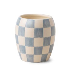 paddywax checkmate artisan hand-poured scented candle, 11-ounce, cotton + teak