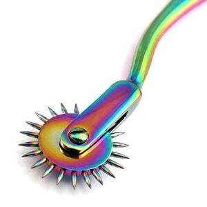 Fun Guru Wartenberg Neuro Pinwheel Stainless Steel 1 Head Diagnostic Instrument Pin Wheel - Multi Color Rainbow