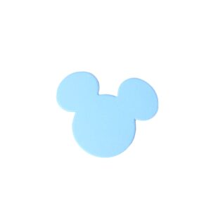 CHCN 100 pcs 1.5inche Mickey Mouse Theme Confetti Silver Glitter & Baby Blue Minnie Mouse Mickey Inspired Confetti for Boy Birthday Party Bridal Shower Festival Theme Party Decorations Supplies