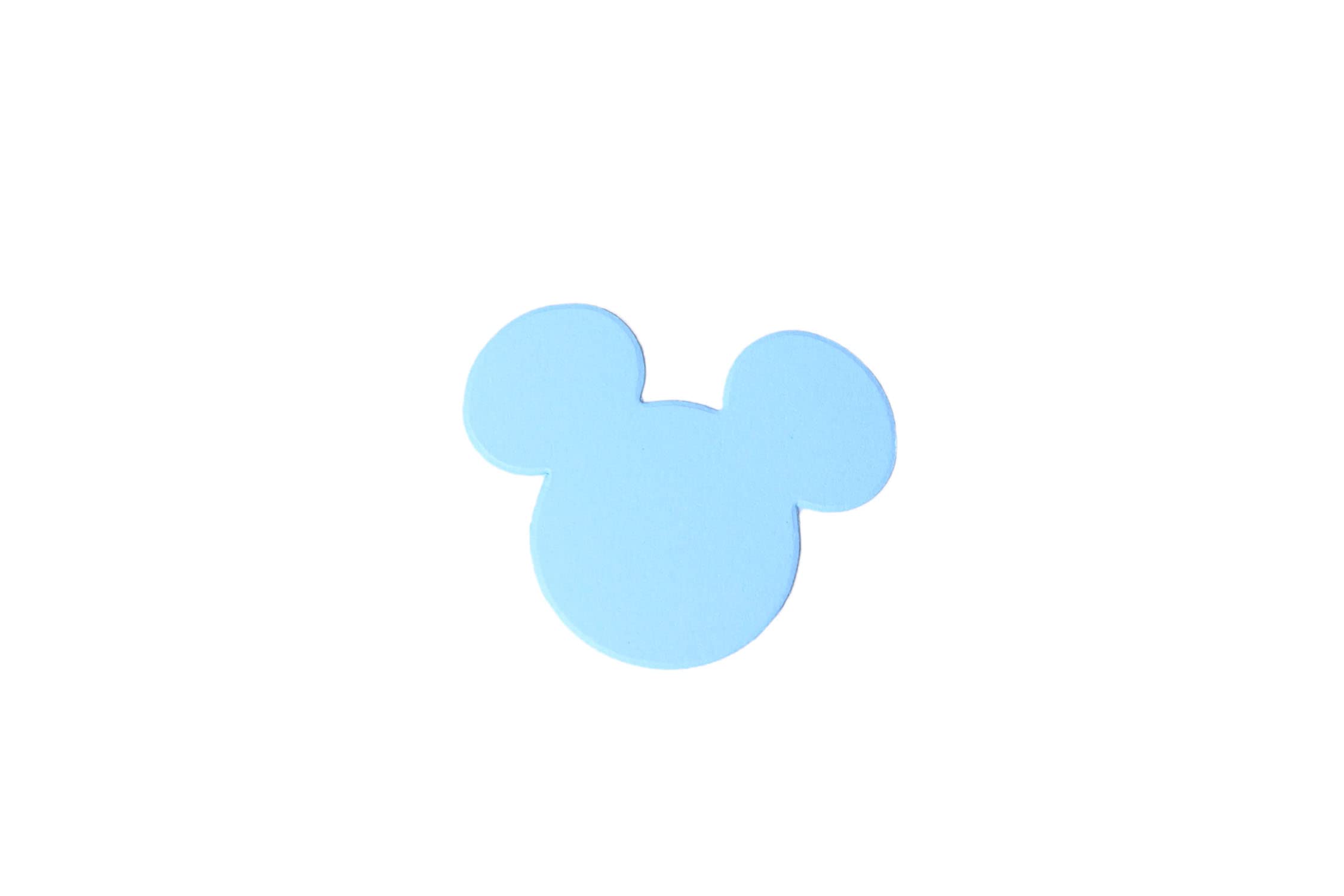 CHCN 100 pcs 1.5inche Mickey Mouse Theme Confetti Silver Glitter & Baby Blue Minnie Mouse Mickey Inspired Confetti for Boy Birthday Party Bridal Shower Festival Theme Party Decorations Supplies