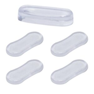 DOITOOL 5PCS Toilet Seat Bumper Silicone Noise Dampening Bumpers Universal Toilet Bumper Replacement Cushioning Pads Gasket for Bathroom Home Hotel Supplies Transparent