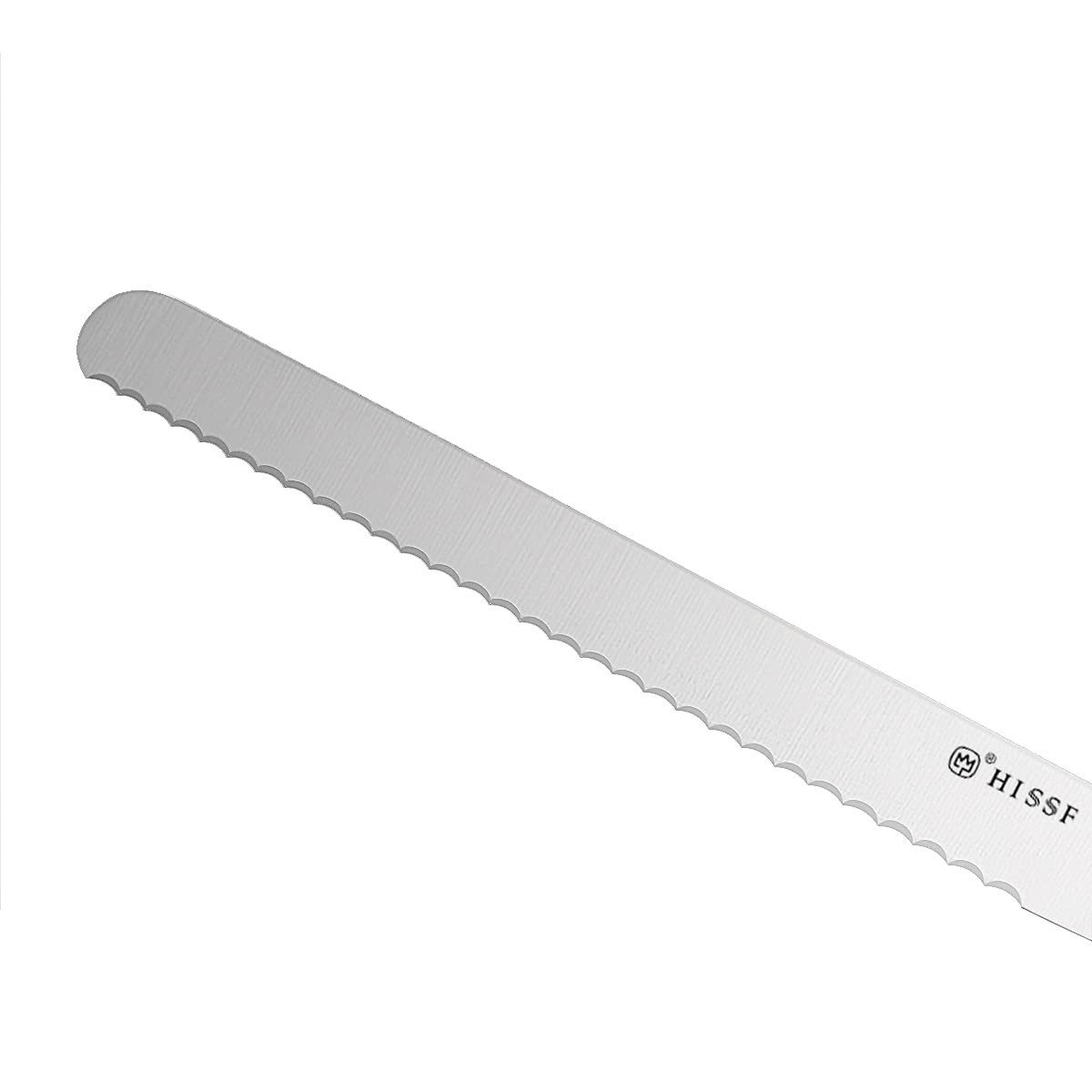 HISSF Serrated Bread Knife With Sheath 10 Inch, Black Upgraded Stainless Steel Razor Sharp Wavy Edge Wide Bread Cutter, For Slicing Homemade Bread, Bagels, Cake,Dishwasher Safe