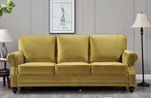 us pride furniture daphne traditional chesterfield velvet club sofa