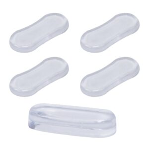 doitool 5pcs toilet seat bumper silicone noise dampening bumpers universal toilet bumper replacement cushioning pads gasket for bathroom home hotel supplies transparent