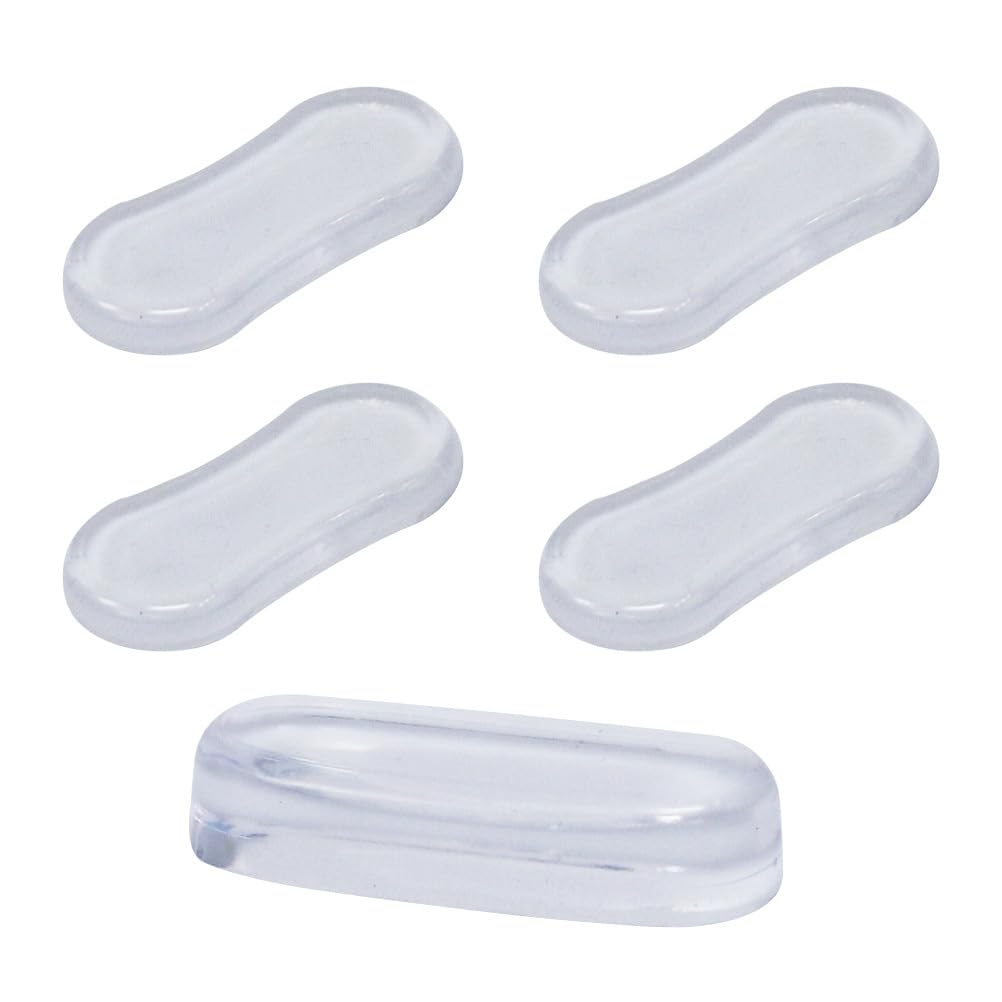 DOITOOL 5PCS Toilet Seat Bumper Silicone Noise Dampening Bumpers Universal Toilet Bumper Replacement Cushioning Pads Gasket for Bathroom Home Hotel Supplies Transparent