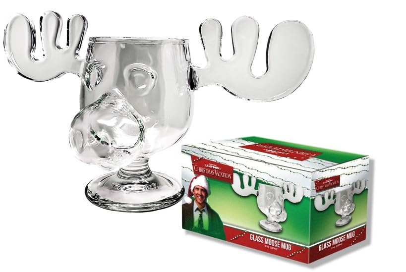 Spoontiques - National Lampoon’s Christmas Vacation Acrylic Moose Cup - Griswold Moose Mug - 4.5” - 6 Ounce,Clear