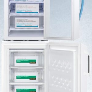 Accucold ARG3PV-ADA305AFSTACK Stacked Combination of ARG3PV Automatic Defrost Vaccine Refrigerator with ADA305AF Manual Defrost Vaccine Freezer, Hospital Grade Cords with Green Dot Plugs