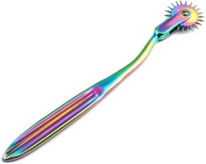 fun guru wartenberg neuro pinwheel stainless steel 1 head diagnostic instrument pin wheel - multi color rainbow