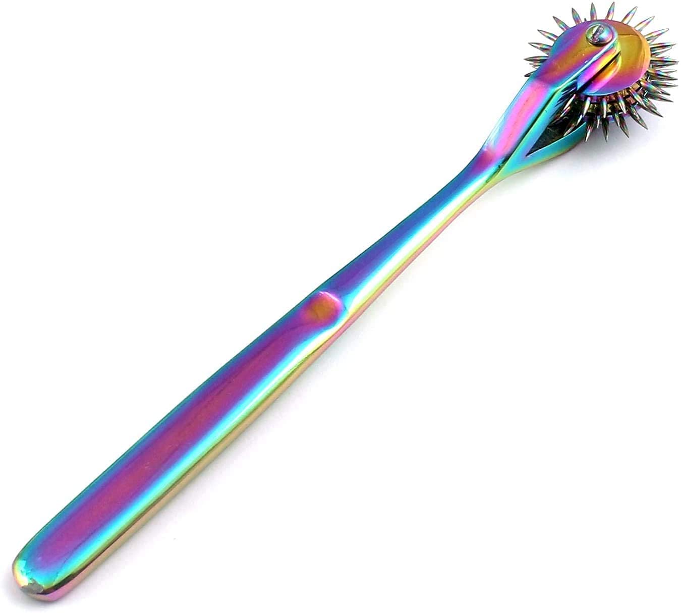 Fun Guru Wartenberg Neuro Pinwheel Stainless Steel 3 Head Diagnostic Instrument Pin Wheel - Multi Color Rainbow