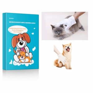 DALLYOUGU Single Use Waterless Pet Wipes Hypoallergenic for Bathing Paws and Butt,NO-Rinse Formula - No Shampoo Or Rinsing Required Cat Wipes,Use Dog Paw Wipes, Ears, Body and Eye