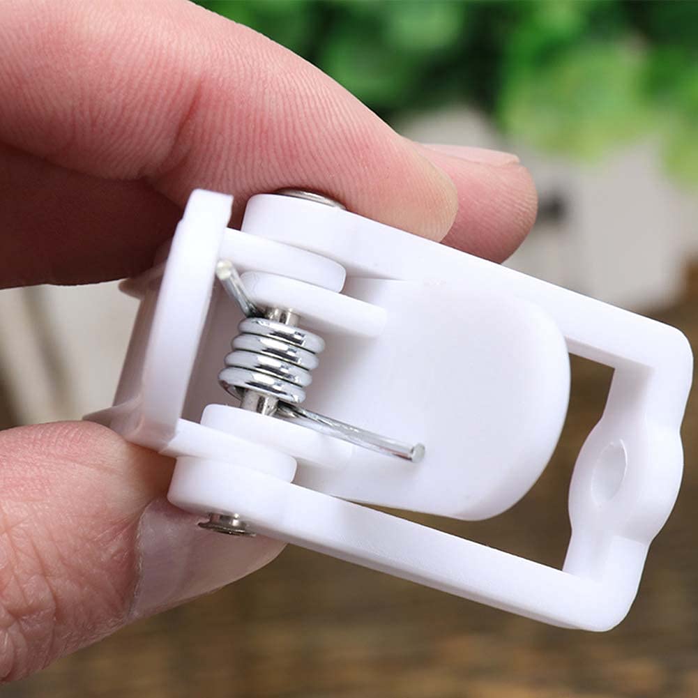 6 Pieces Laundry Hooks Clips Clothes Pins Rotating Laundry Hook Hanging Clips Plastic Fabric Chips Hanging Curtain Clips Tent Tarp Clips for Home Office Workshop Travel Outdoor Camp, White