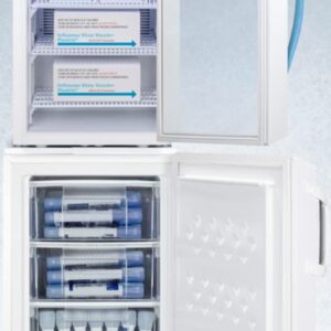 Accucold ARG3PV-ADA305AFSTACK Stacked Combination of ARG3PV Automatic Defrost Vaccine Refrigerator with ADA305AF Manual Defrost Vaccine Freezer, Hospital Grade Cords with Green Dot Plugs