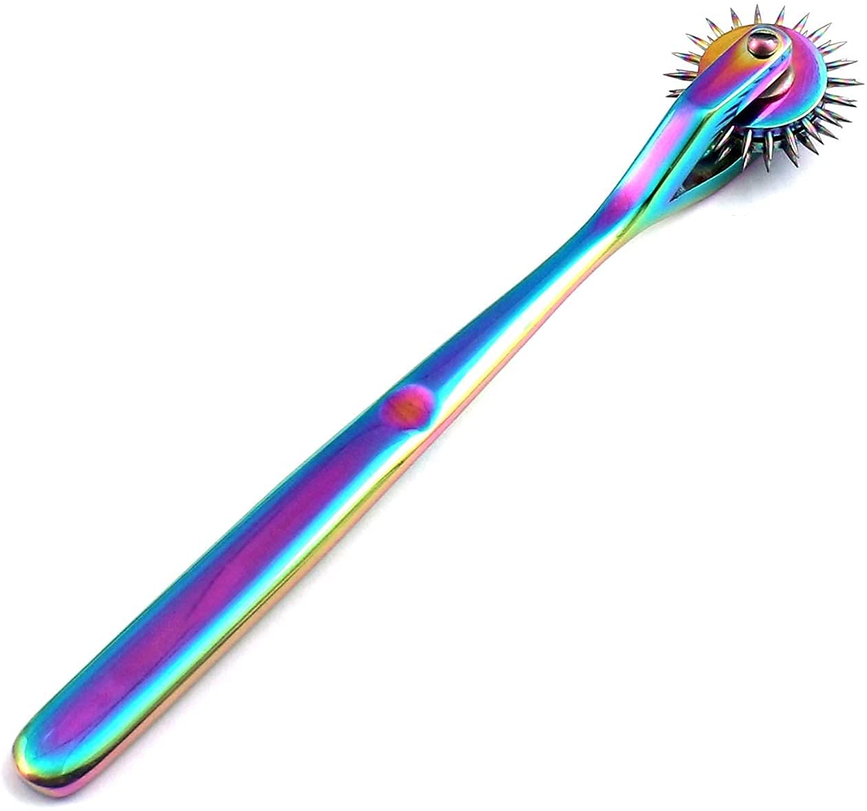 Fun Guru Wartenberg Neuro Pinwheel Stainless Steel 3 Head Diagnostic Instrument Pin Wheel - Multi Color Rainbow