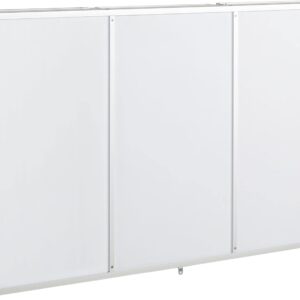 Signature Hardware 456082 Leda 53-1/4" x 32" Lighted Frameless 3 Door Medicine Cabinet with LED Light and Wireless Speaker - Aluminum