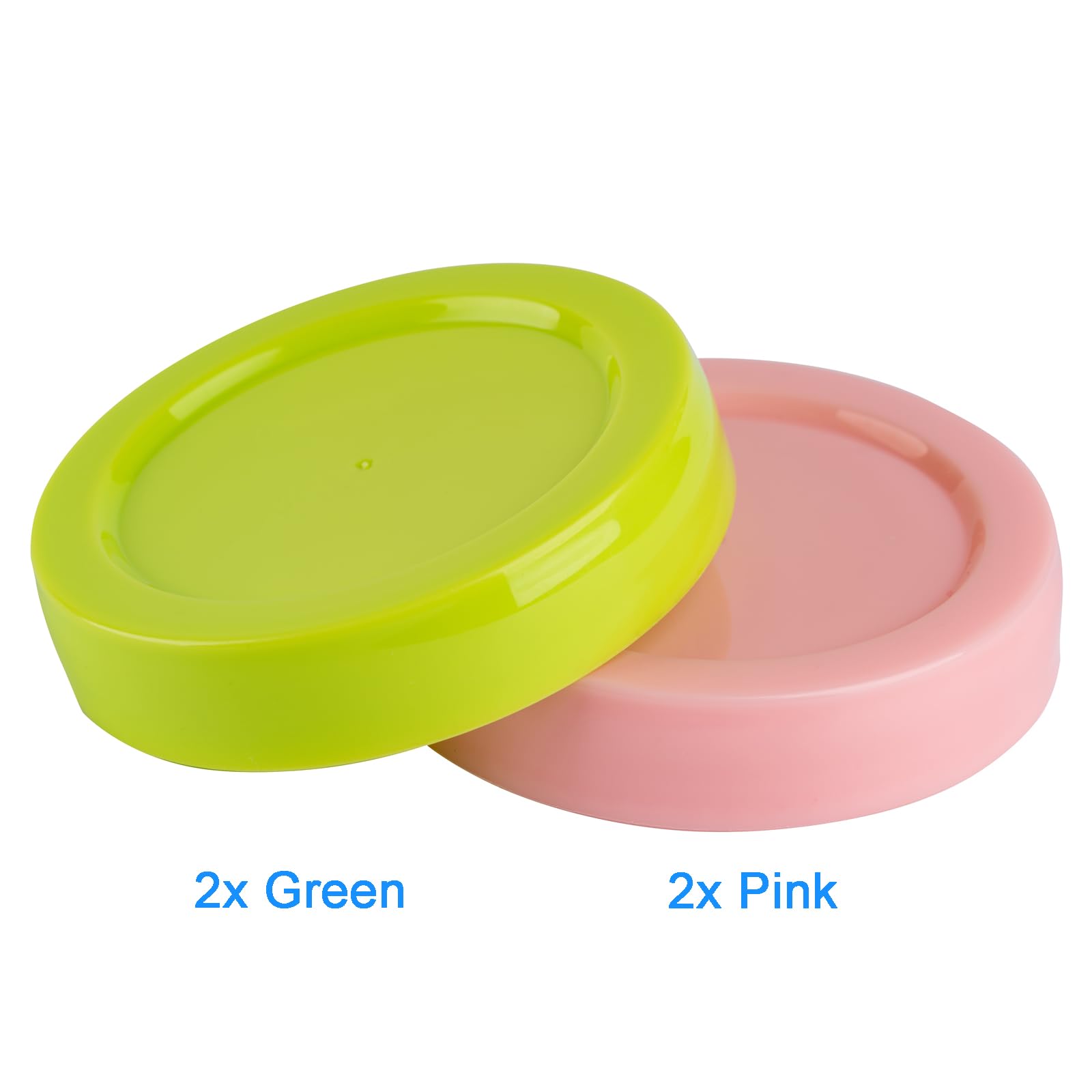 (4-PCs) Travel Bottle Caps Compatible with Como tomo Bottles, Storage Caps Lids for Comotomo Bottles - Pink Green