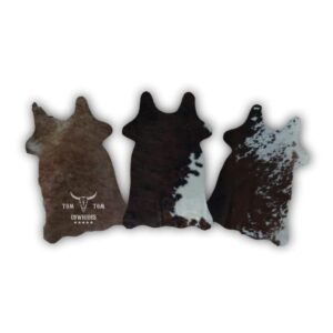 Cowhides Calfskin Cowhide Rug Leather Area Rug Set (3) Mini Cowhide