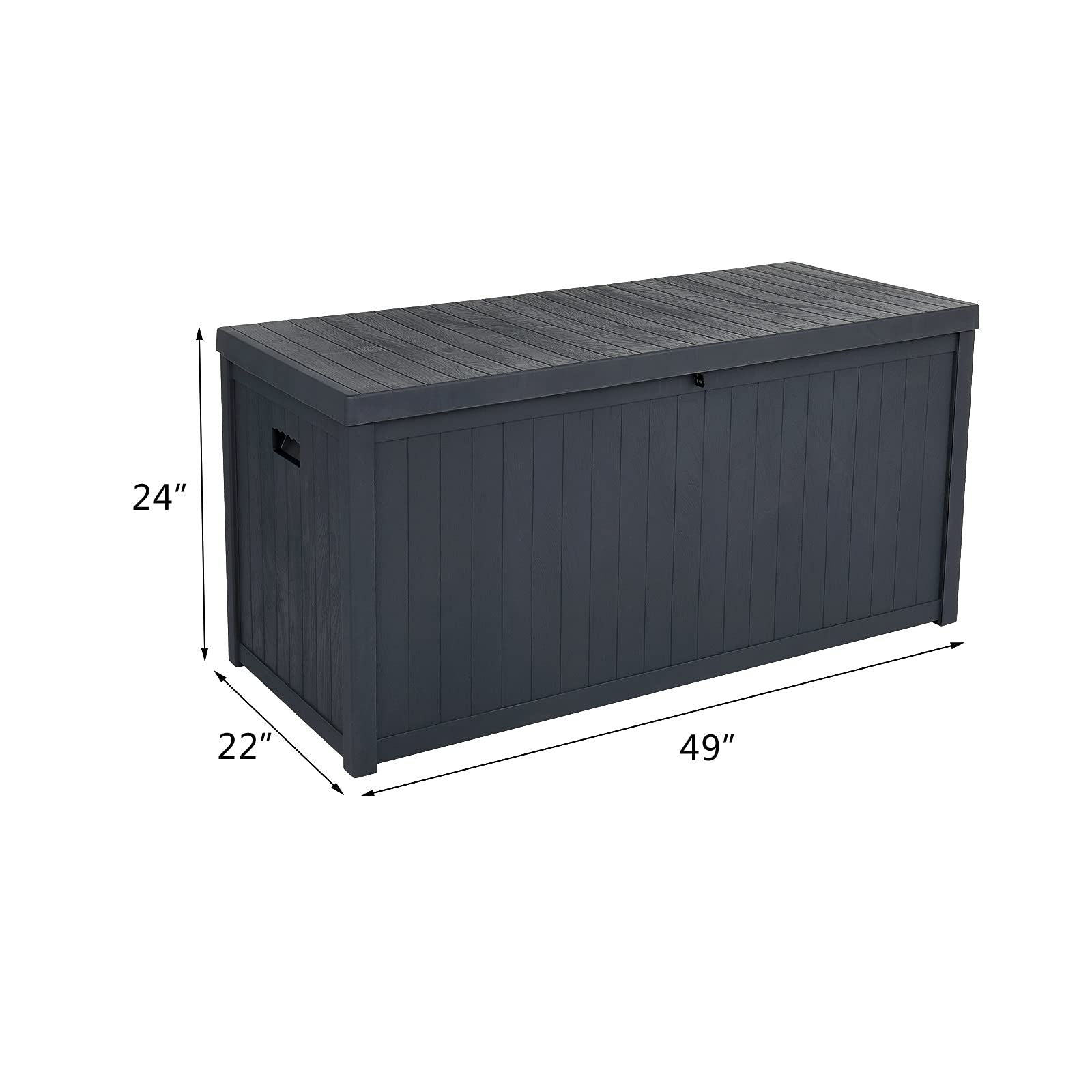 AIZIJI 113 Gallon Outdoor Deck Box Storage for Outdoor Pillows, Pool Toys, Garden Tools, Furniture and Sports Equipment | Water-Resistant