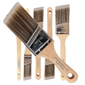 vermeer paint brushes 6-pack angle brushes in assorted sizes for all latex and oil paints & stains - home improvement - interior & exterior use