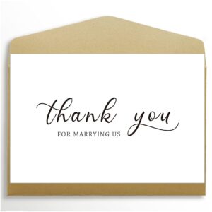 wedding card to officiant, thank you for marrying us, thank you card for priest, minister, judge, pastor