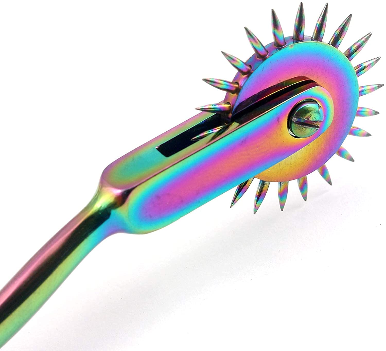 Fun Guru Wartenberg Neuro Pinwheel Stainless Steel 1 Head Diagnostic Instrument Pin Wheel - Multi Color Rainbow