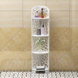 Intexca & Design MultiTier Bathroom Storage Corner Shelf Rack Organizer 4 Tier