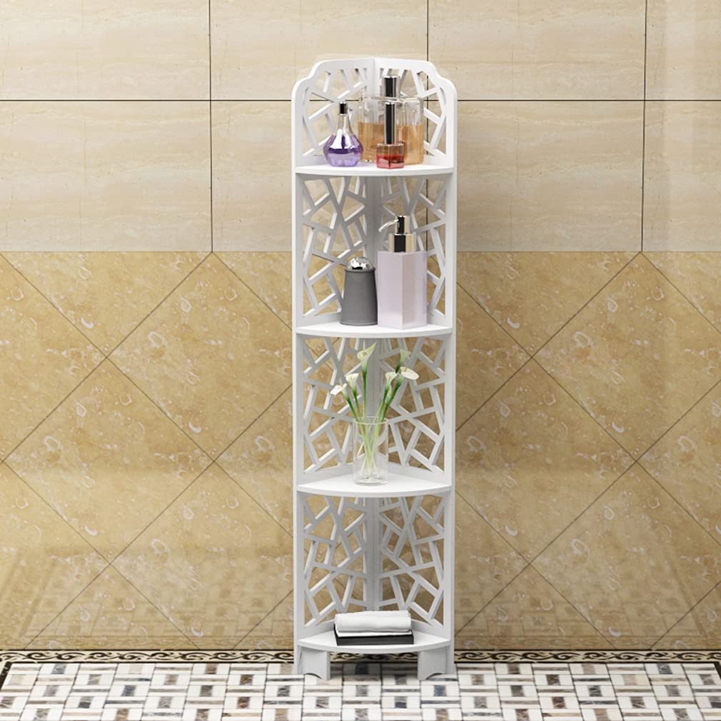 Intexca & Design MultiTier Bathroom Storage Corner Shelf Rack Organizer 4 Tier