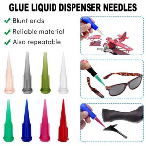 Auniwaig 120PCS 20Ga Plastic Tapered Pinhead Glue Liquid Dispenser Needles Luer Syringe Needle Tip Dispensing Fill Needle for Oil or Adhesive Applicator Pink