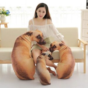 Toyvian 1PC 3D Dog Throw Pillow 3D Simulation Plush Stuffed Animal Cushion Pillow Toy for Kids, Home, Bed, Sofa (Hound 50cm)