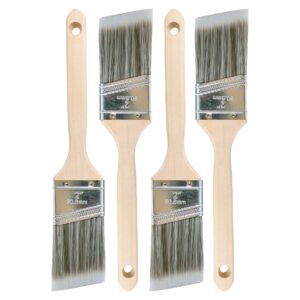 vermeer paint brushes - 4-pack - 2" angle sash brushes for all latex and oil paints & stains - home improvement - interior & exterior use