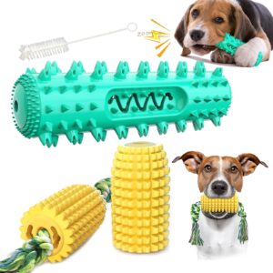 ptfboy dog chew toys for aggressive chewers small medium breed, dog squeaky and rope toys,tug of war large dog chew toothbrush toys dog teeth cleaning indestructible durable tough toys 2 packs