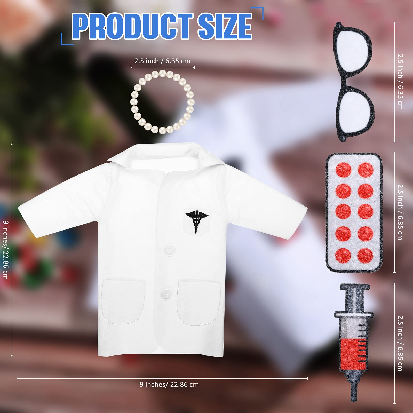 White Coat Wine Bag Doctor Wine Cover Felt Doctor Wine Insulated Cover Nurse Wine Wrapping Bag with Syringe Necklace for Male Female Graduation, Birthday, Anniversary, Nurse Practitioner