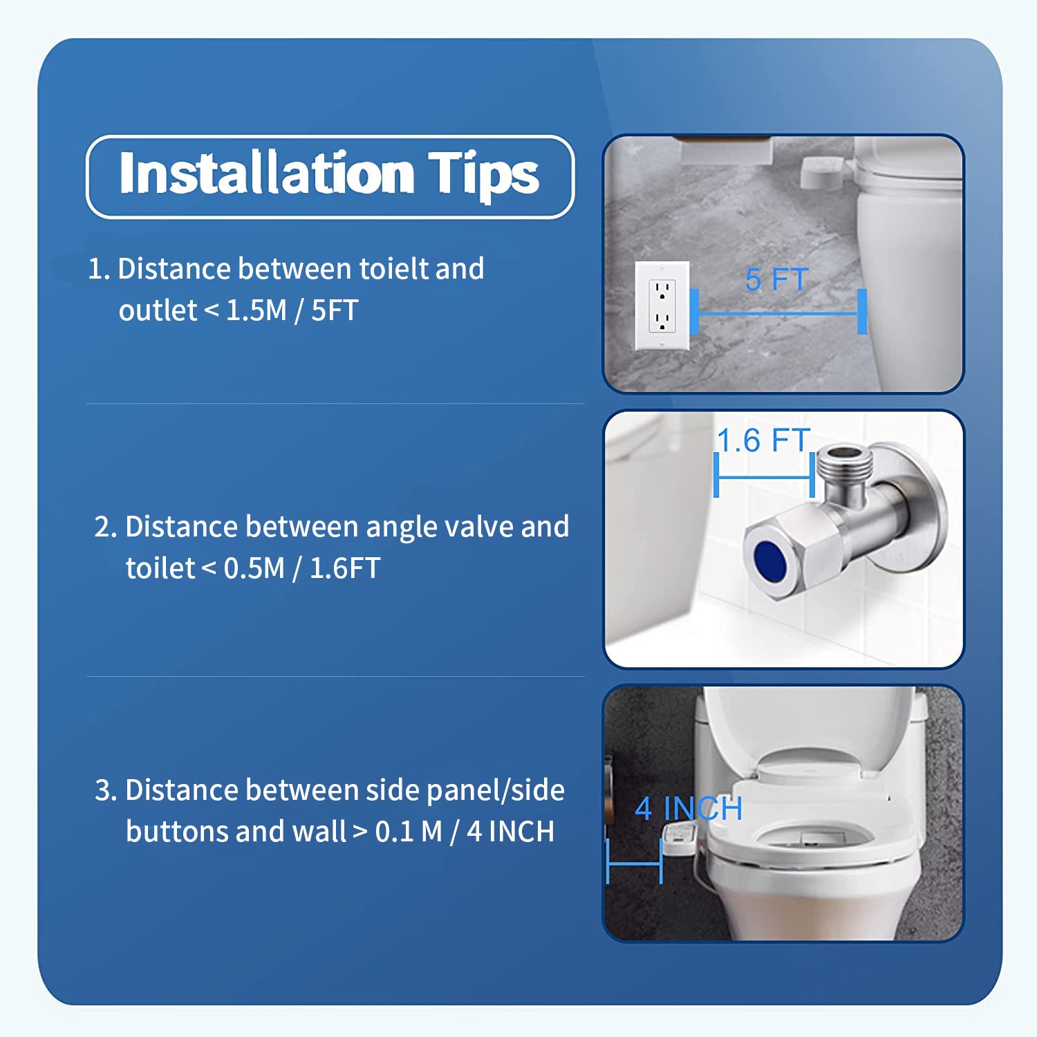 R&T Electronic Bidet Seat for Elongated Toilet, Smart Toilet Seat with Warm Air Dryer and Temperature Controlled Wash Functions (V2601 Heated Bidet Seat)