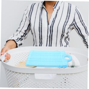 1pc Washboard Foldable Laundry Board Non- Slip Laundry Pad Household Clean Board Tools Compact Wash Board Laundry Washing Tool Travel Soft Rubber Laundry Mat Mini